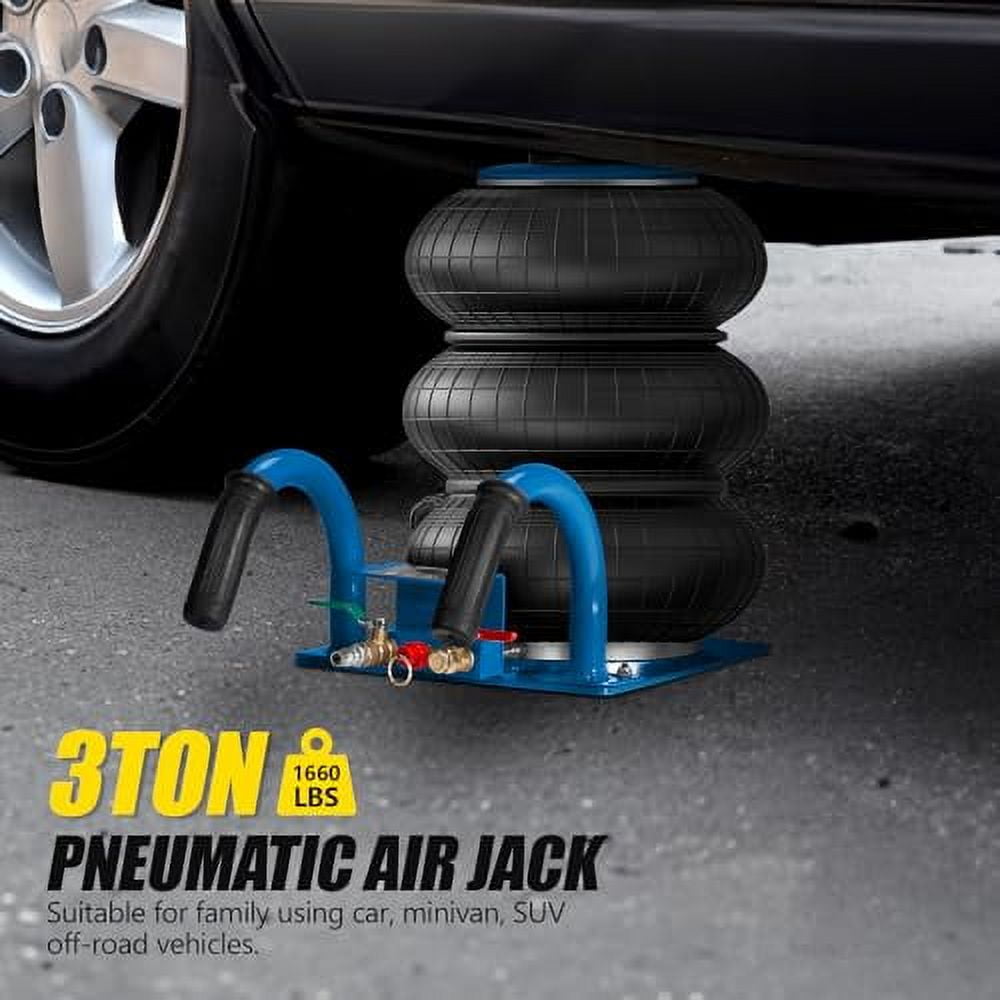 TUFFIOM Air Jack, 3 Ton/6600 LBS Pneumatic Jack, Triple Air Bag Jack ...