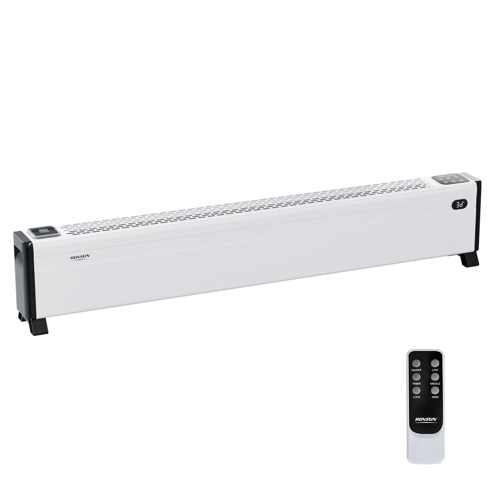 TUFFIOM Electric Baseboard Heater with Remote Control, Space Heater ...