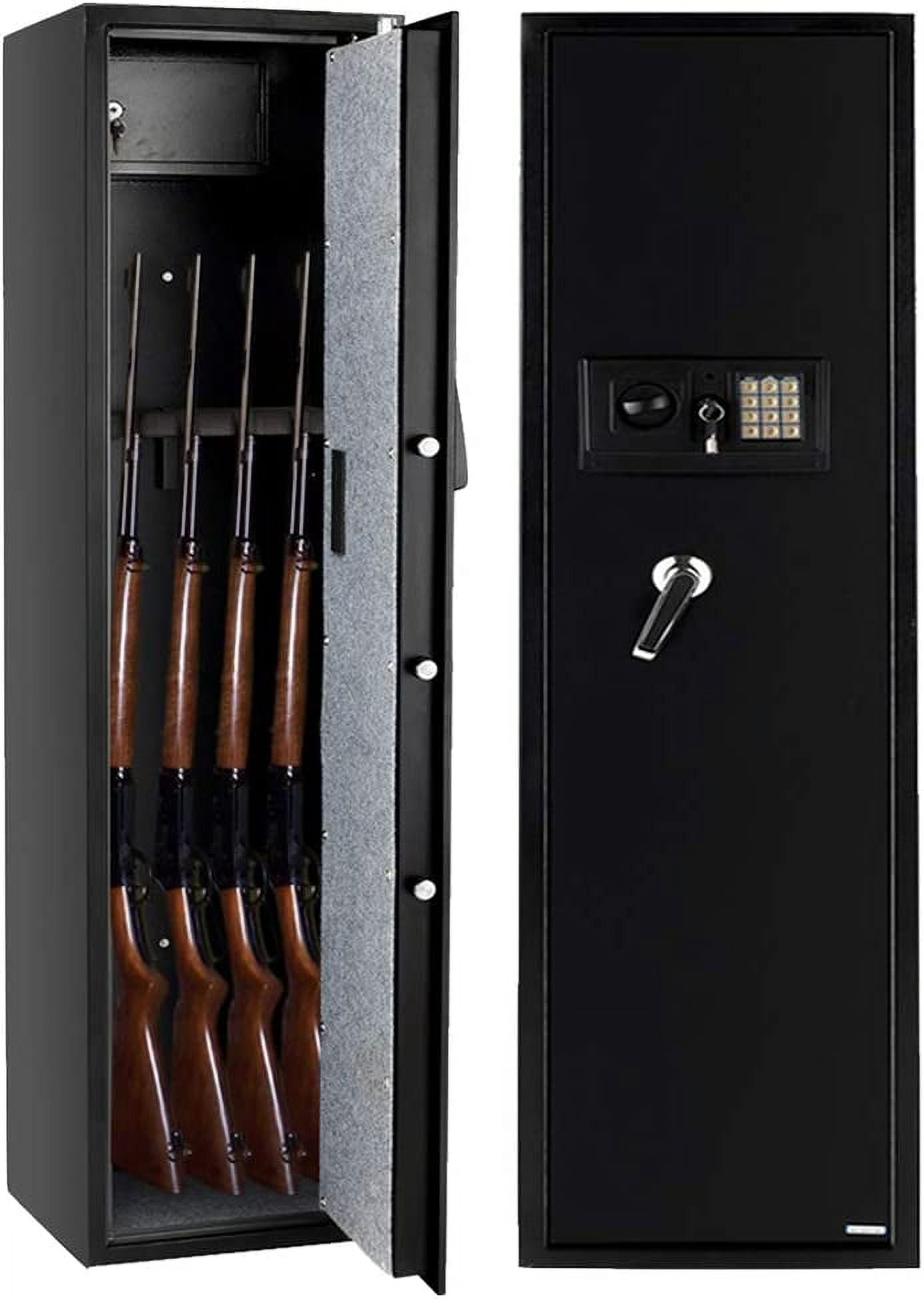 TUFFIOM Electronic 5-Gun Safe Cabinet, Quick Access Rifle Storage ...