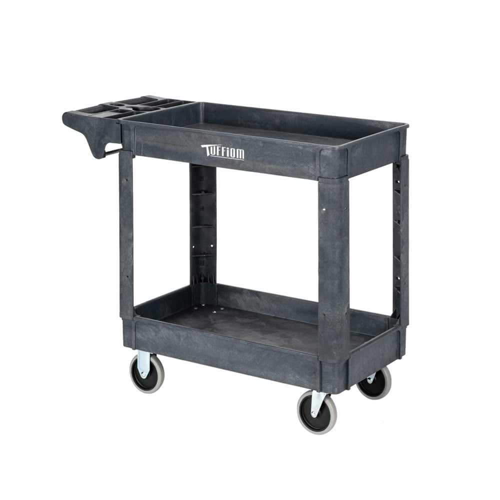 TUFFIOM Heavy Duty Utility Cart with Wheels, 550lbs Capacity Rolling ...