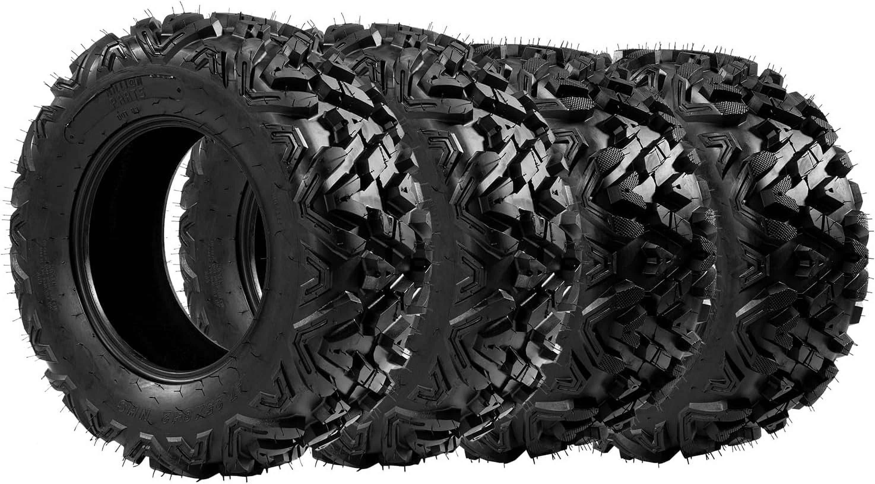 TUFFIOM Set of 4 ATV/UTV All-terrain Tires 25x8-12 Front 25x10-12 Rear ...