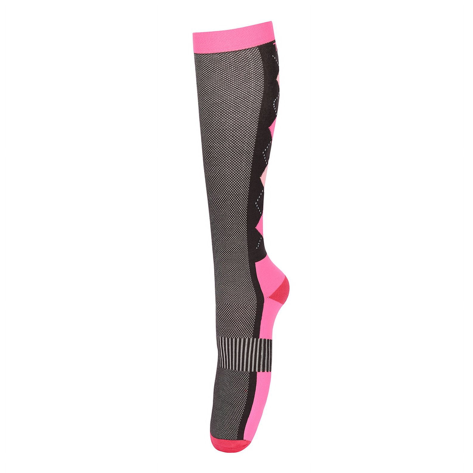 TUFFRIDER NEON VENTILATED ARGYLE SOCKS Neon Pink Standard - Walmart.com