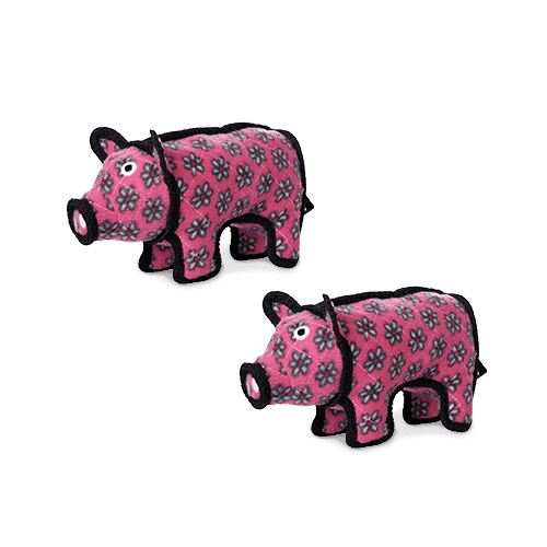 Tuffy's Tuffy Jr Barnyard Pig, 2-Pack Durable Dog Toys, 4 Layers ...
