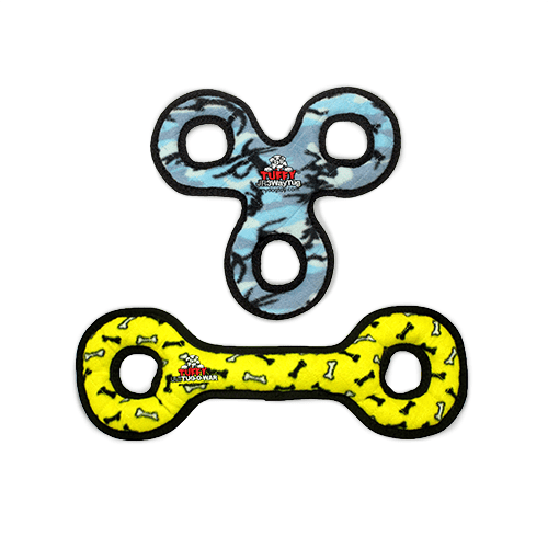 TUFFY - Ultimate Tug-O-War Yellow Bone & Tuffy Jr 3WayTug Camo Blue ...