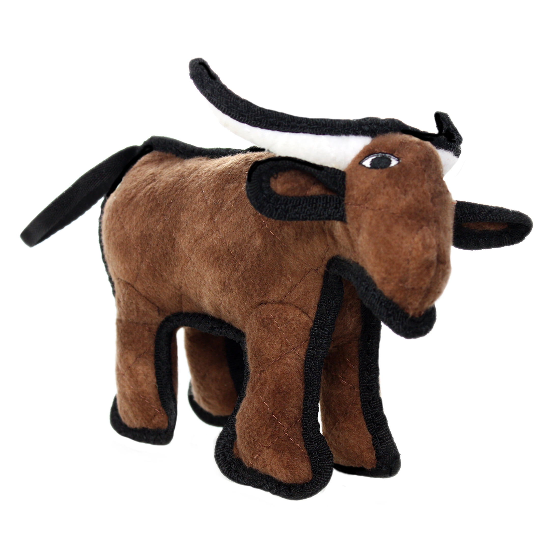 Tuffy Jr Barnyard Bull Durable Plush Squeaky Dog Toy - Walmart.com