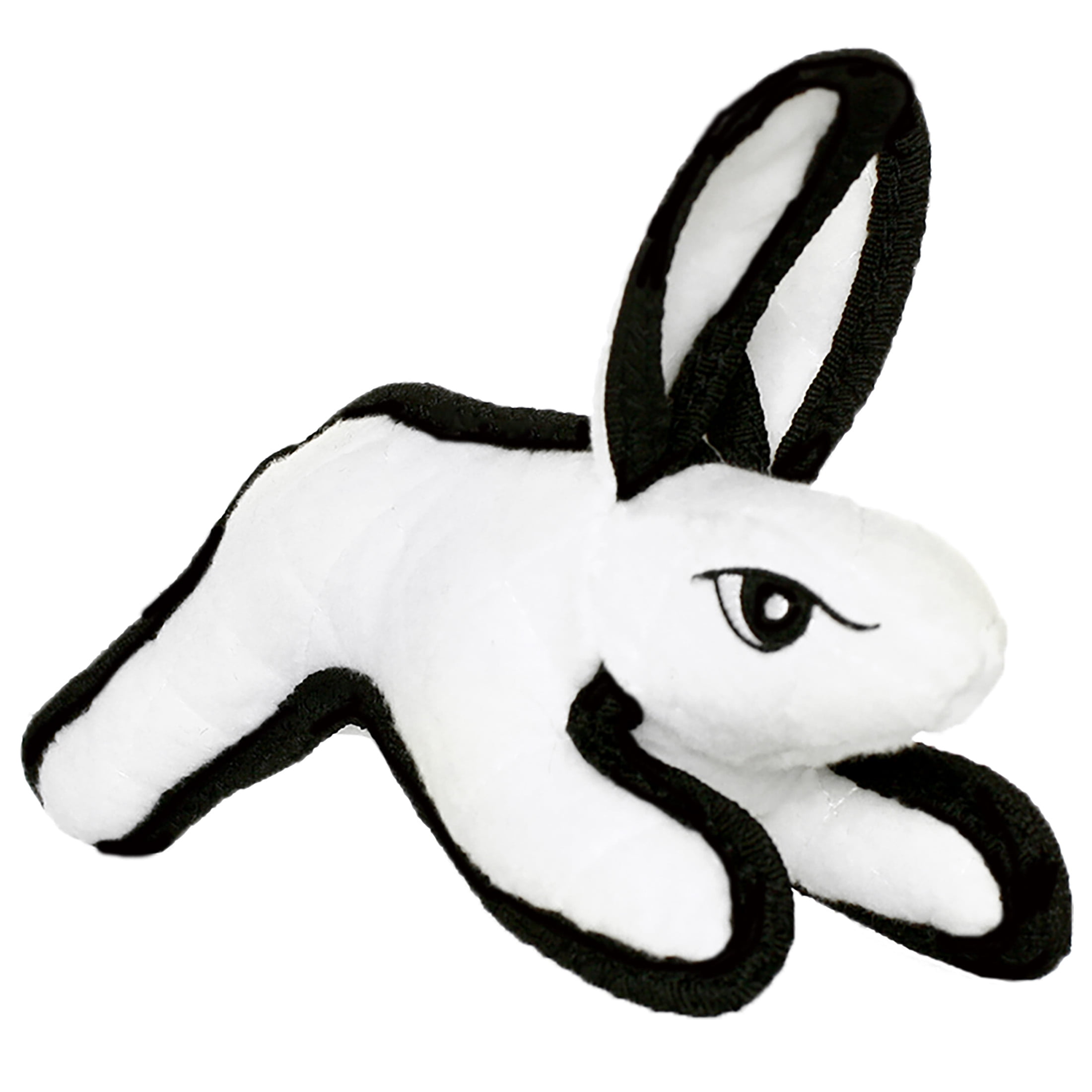 Tuffy Jr Barnyard Rabbit White Durable Plush Squeaky Dog Toy - Walmart.com