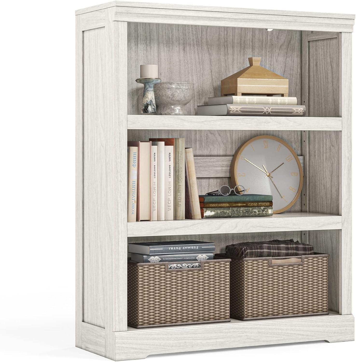 TUFVINBOI 2-Tier Bookcase and Bookshelf Small Wood Display Storage ...