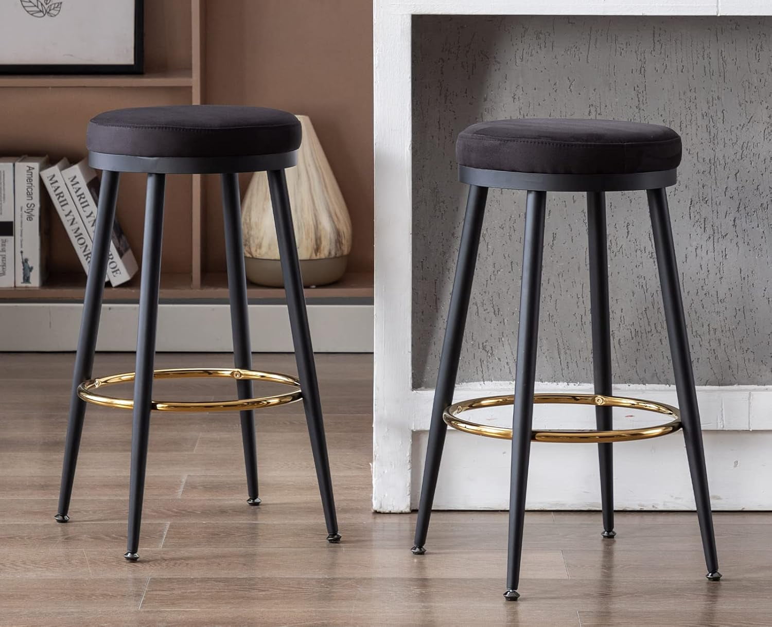 TUFVINBOI 30 Inch Bar Stools Modern Metal Bar Stools with Golded ...