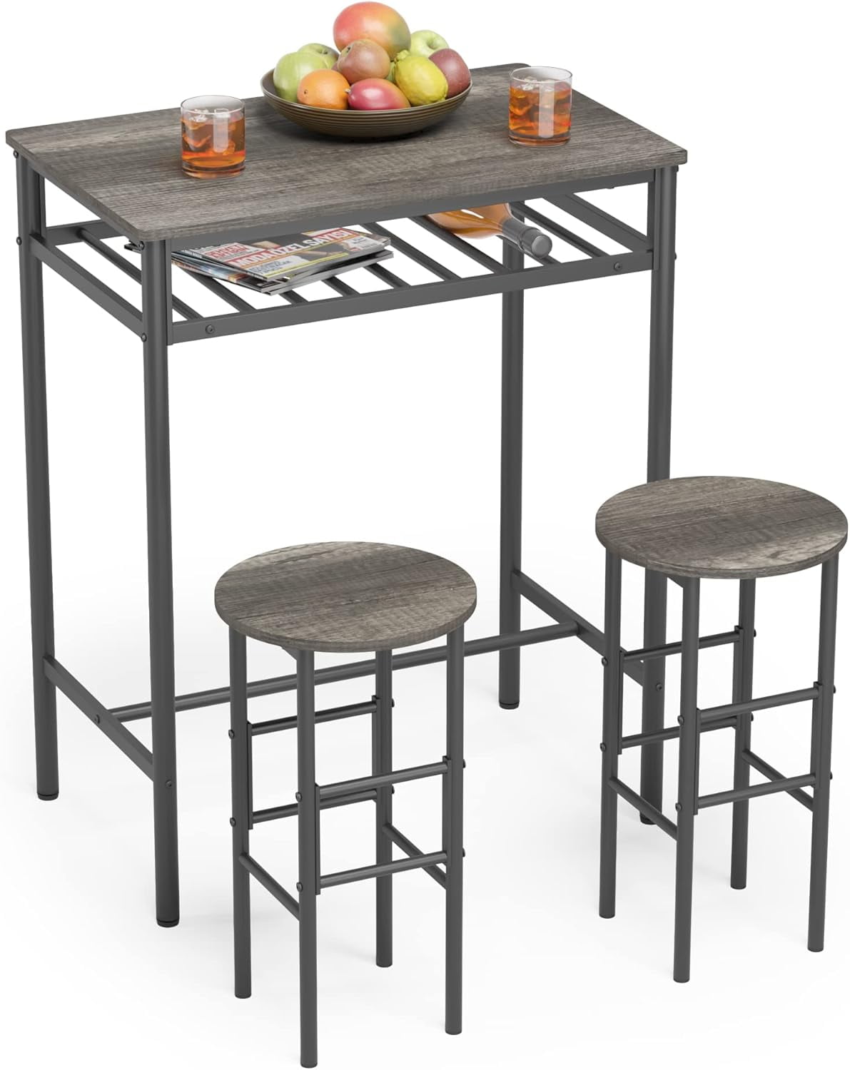 TUFVINBOI Kitchen Bar Table Dining Table Set for 2 Counter Height ...