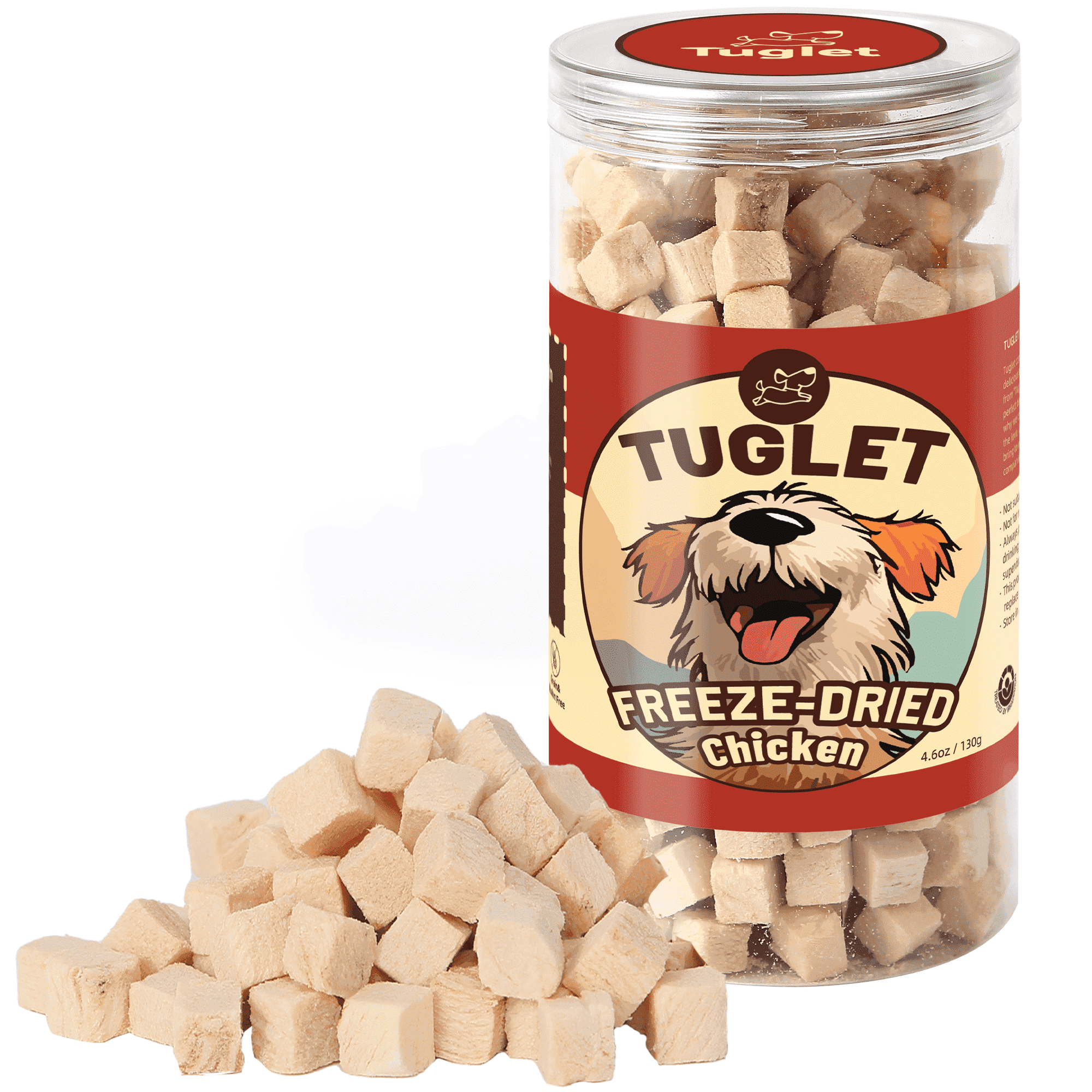 TUGLET Freeze Dried Chicken Dog Treat, Healthy Raw Single Ingredient ...