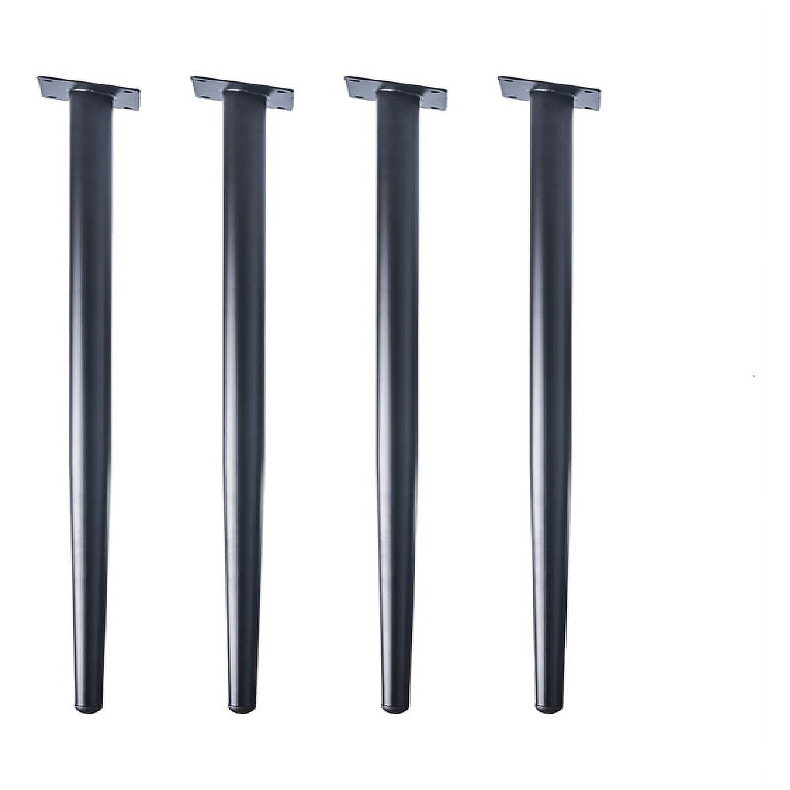 TUHOME 11.81" Round Steel Black stainless steel Slanted Legs (Set Of 4 ...
