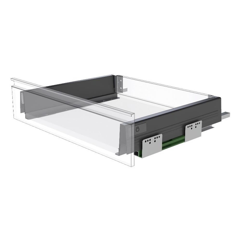TUHOME 18" Soft Close Side Mount Drawer Slide Gray Matte stainless ...