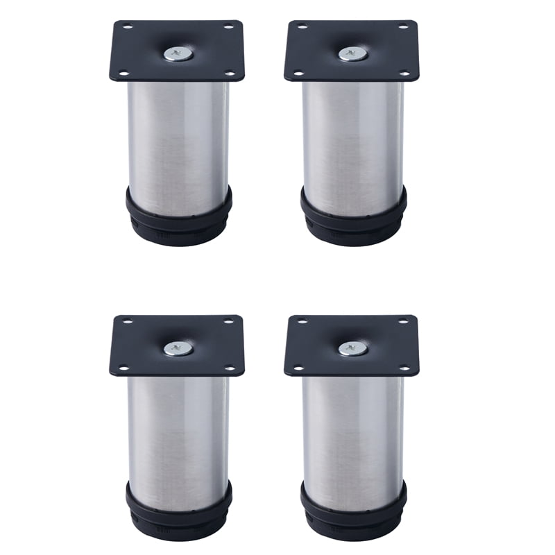 TUHOME 3.9" Stainless steel Brushed silver plaed Kitchen Adjustable Leg ...