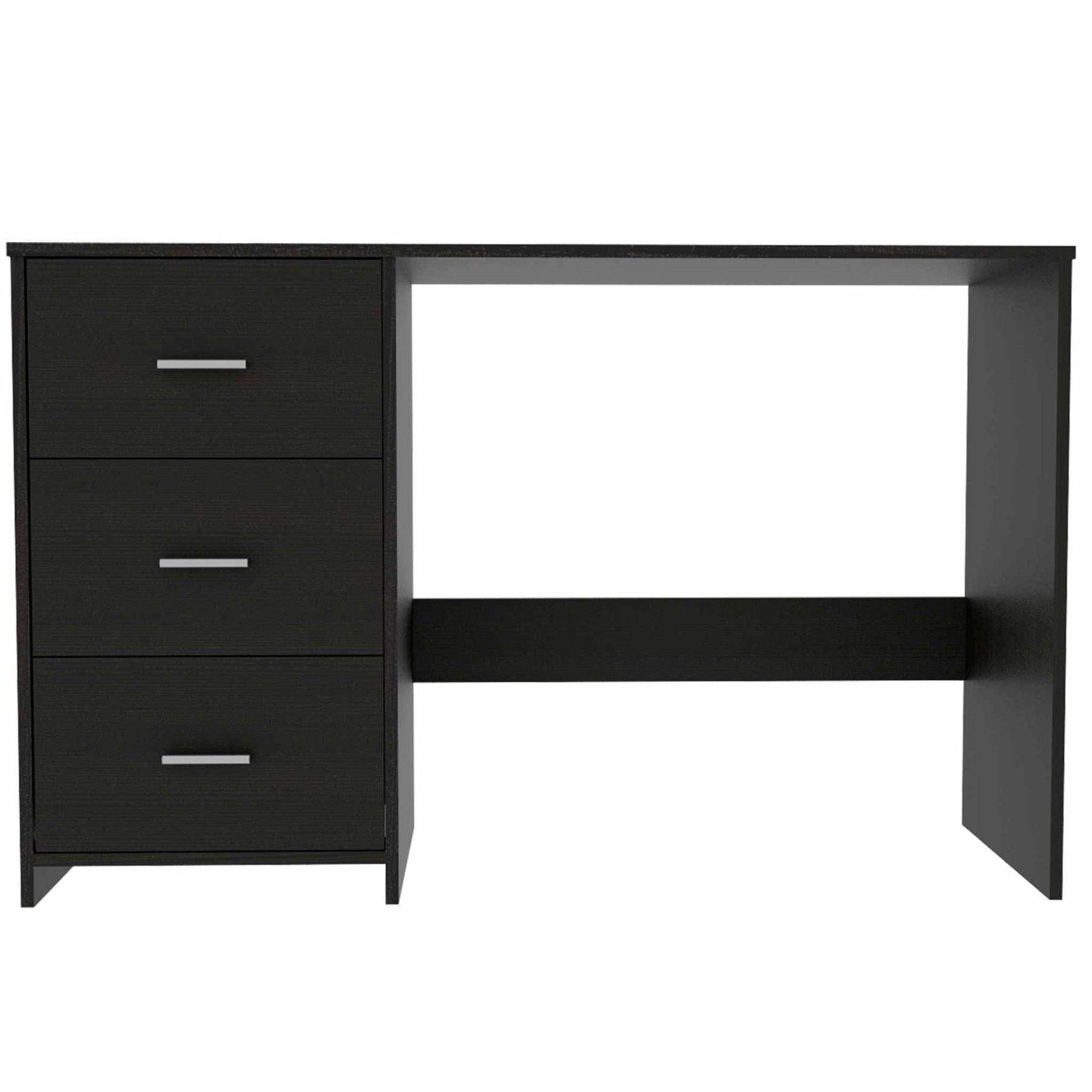 TUHOME 3 Drawers Desk, Countertop Desk, Three Drawers, Black, For ...
