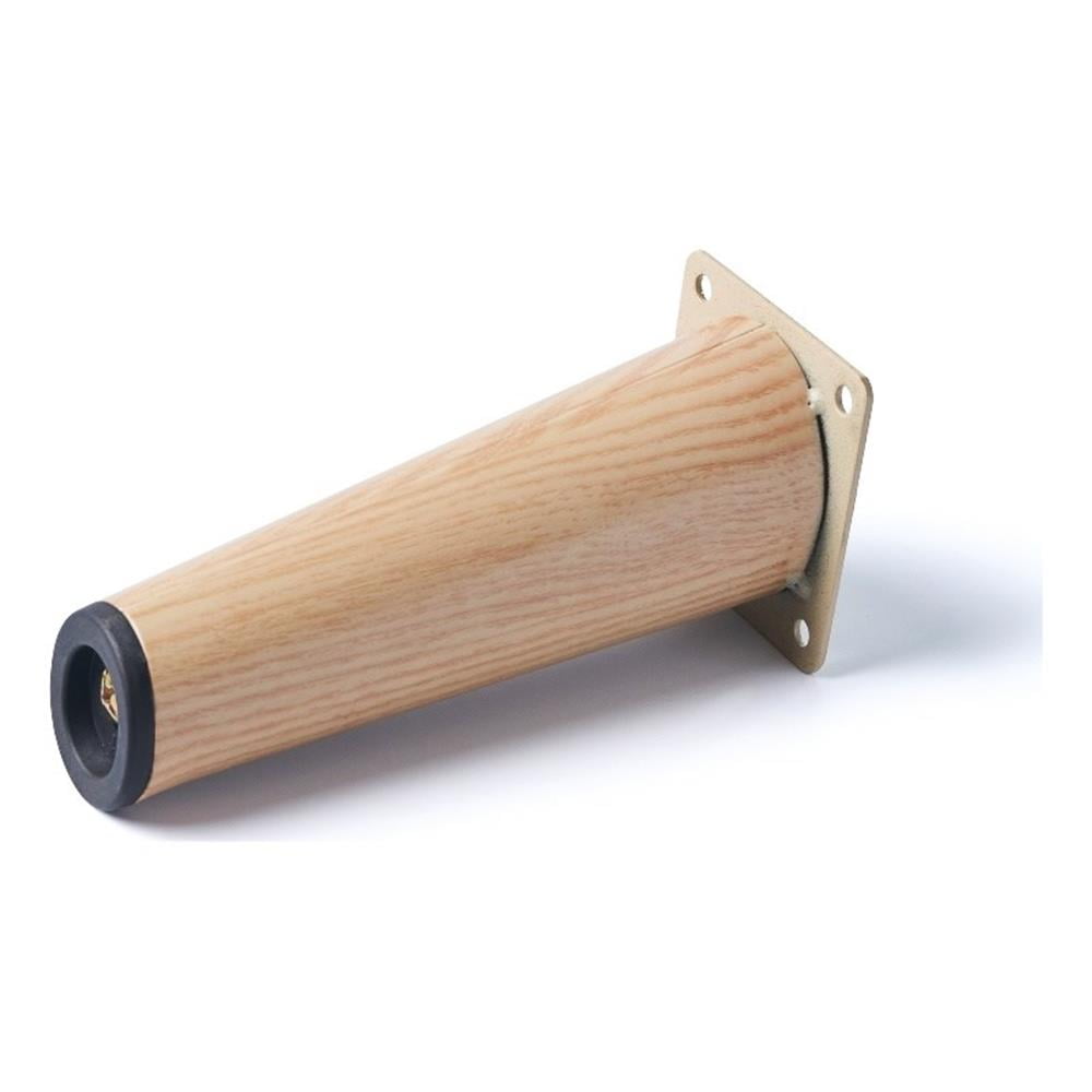 TUHOME 5.9" brown stainless steel Round Light Wood Slanted Leg (Set Of ...