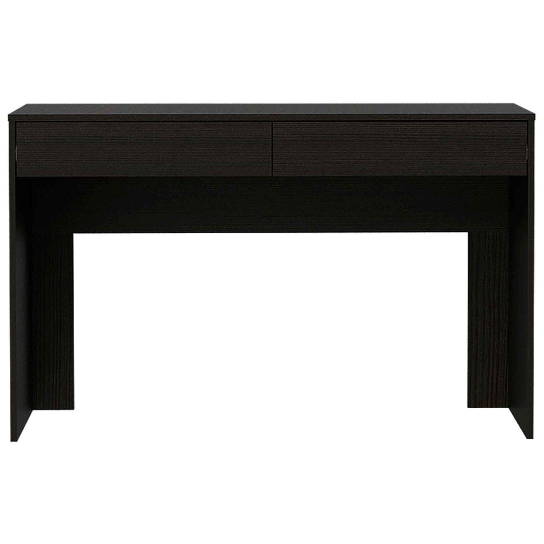 TUHOME Acre Computer Desk Two Drawers Engineered Wood Desks in Black ...