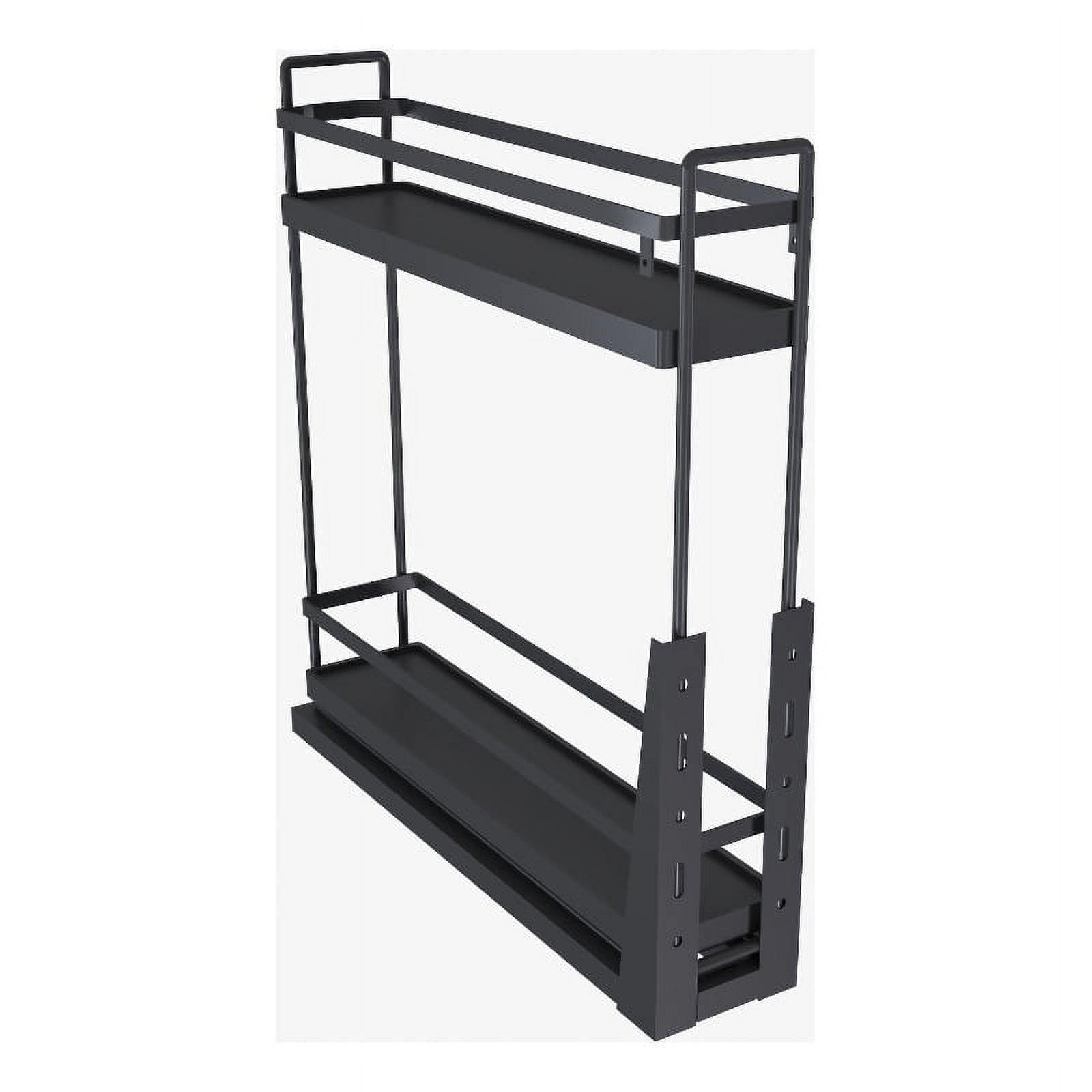 TUHOME Gray stainless steel Kitchen Bottle Rack Cabinet Pullout ...