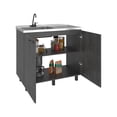 TUHOME Napoles Utility Sink Complete with Faucet Included, Freestanding ...