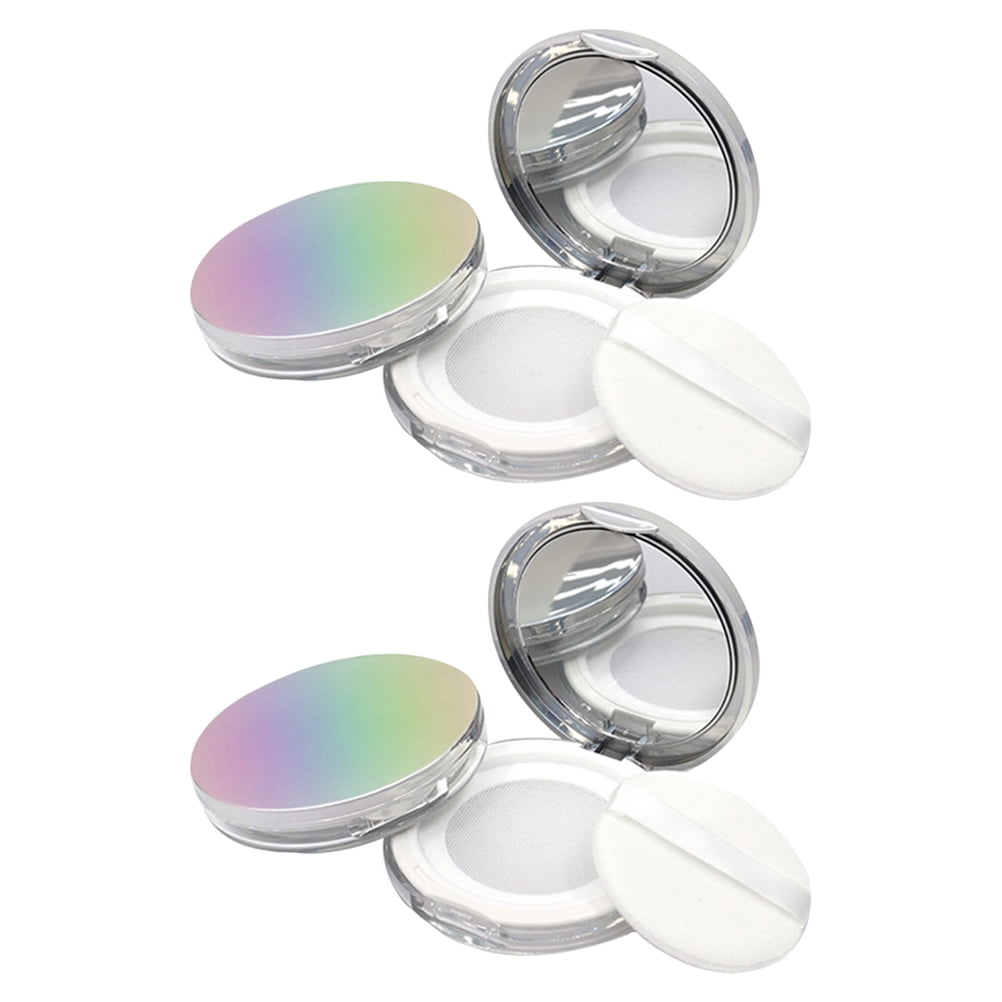 TUIBELY Makeup Setting Powder Puff Compact with Mirror and Puff ...