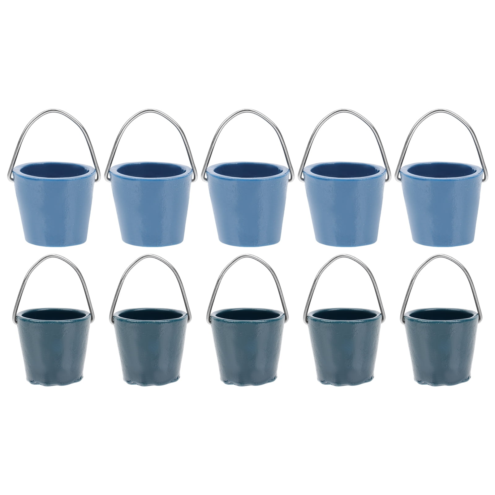 TUIBELY Resin Mini Bucket Models for Kids' Pretend Gardening (10pcs ...