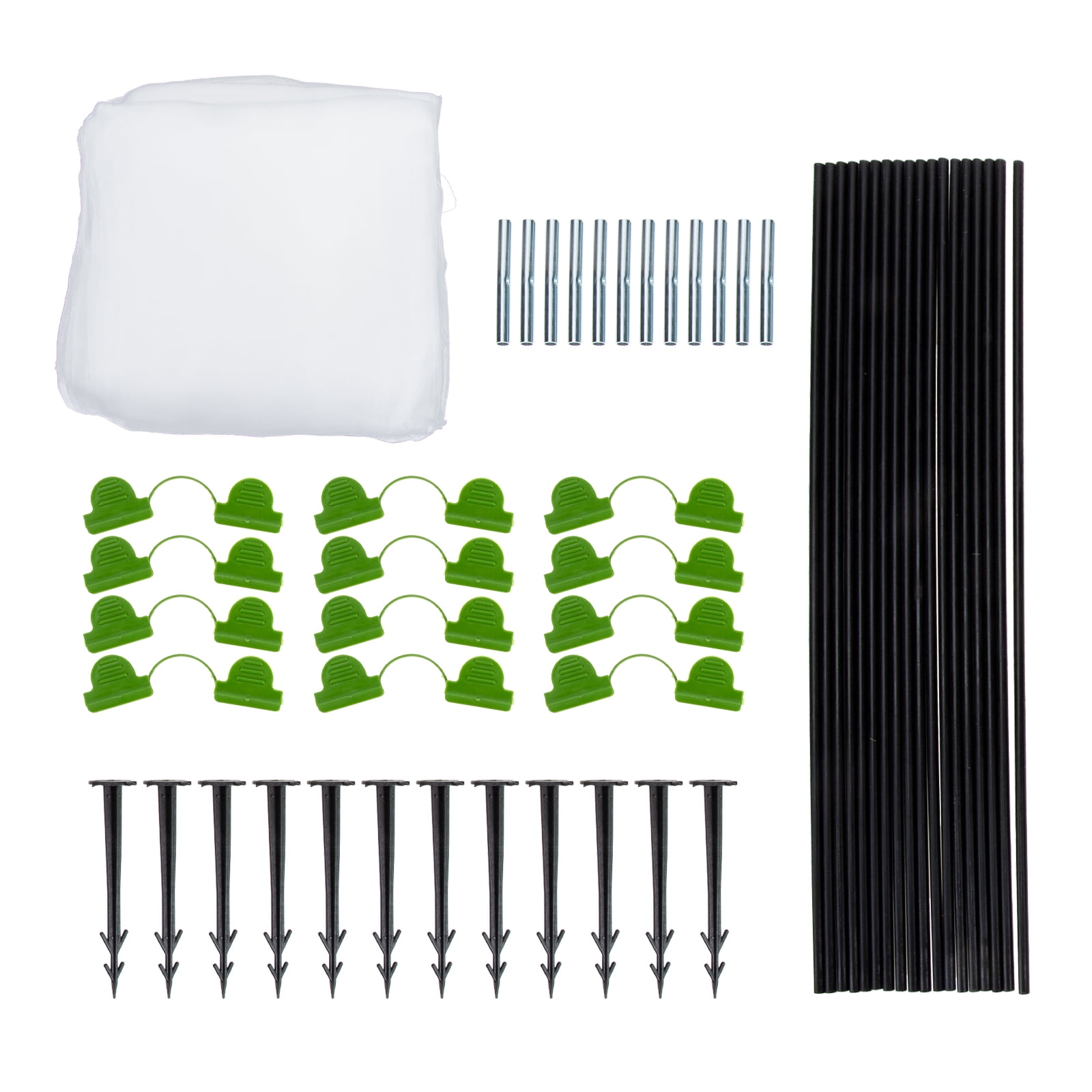 TUIBELYN 1 Set Garden Netting Row Cover Hoops Kit Garden Trellis ...