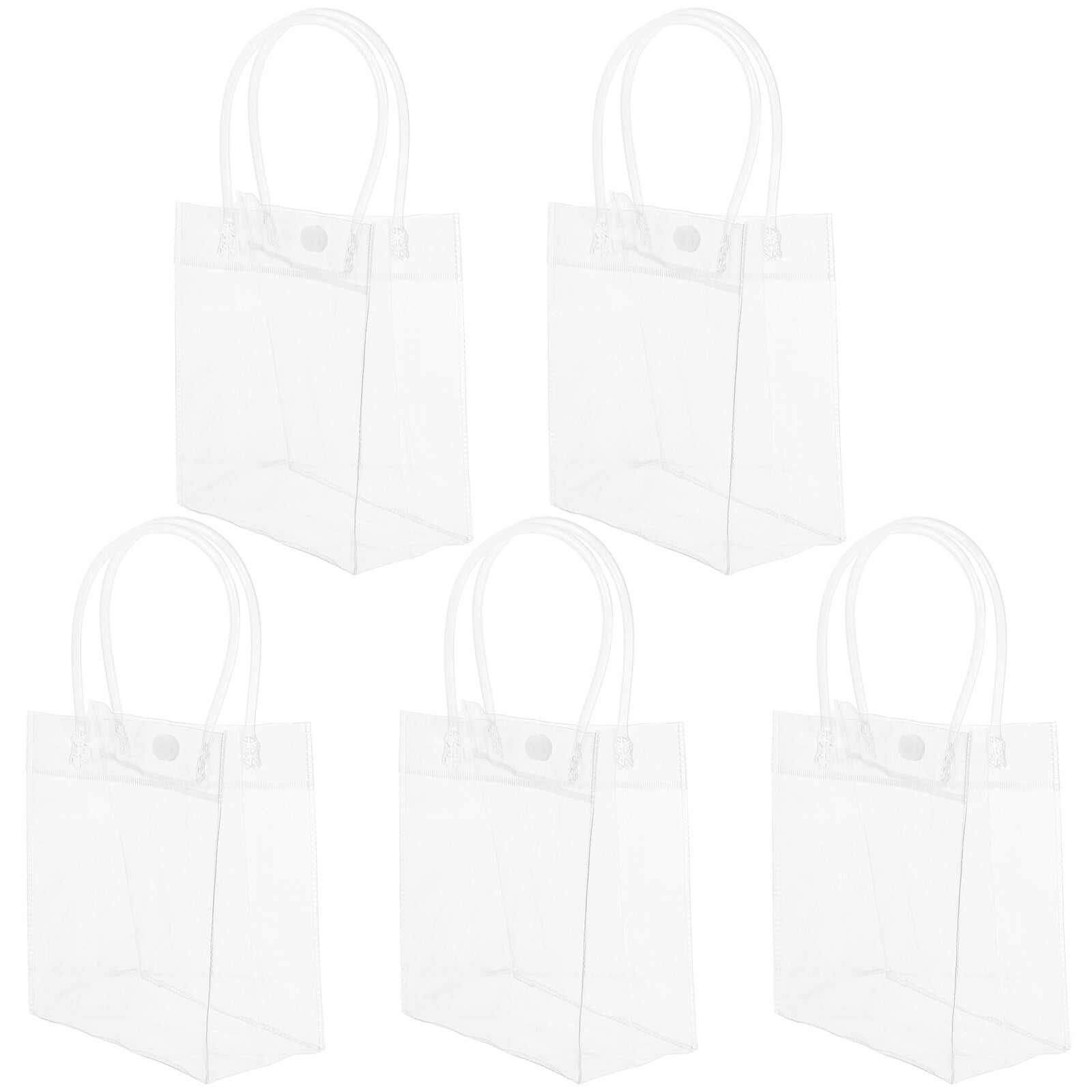 TUIBELYN 10 Clear PVC Gift Bags with Handles for Weddings, Parties ...