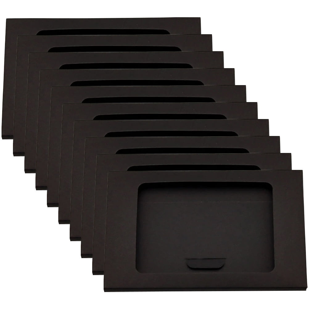 TUIBELYN 10 Kraft Paper Window Envelope Storage Boxes for Postcards ...