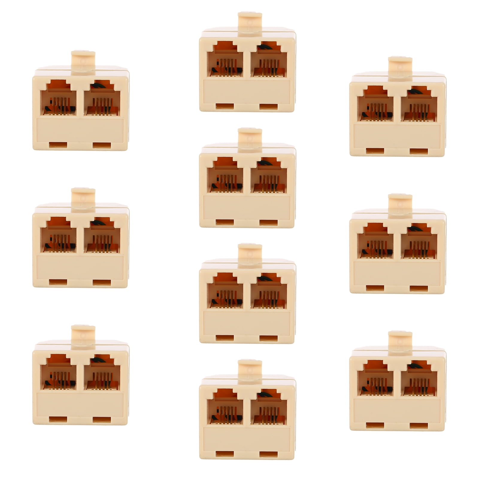 TUIBELYN 10PCS RJ11 Socket Splitter Telephone Wall Separator Telephone ...