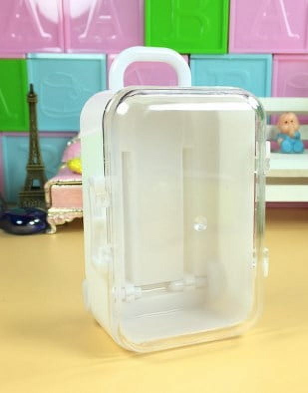 TUIBELYN 12pcs Mini Suitcase Favor Box Travel Candy Box Clear Plastic ...