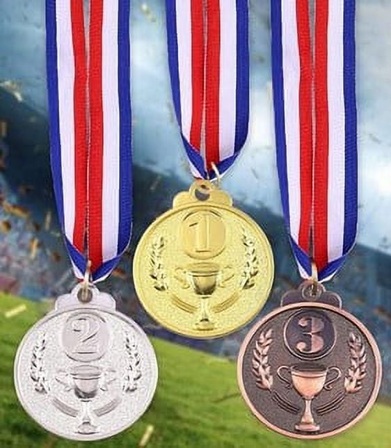 TUIBELYN 3 Pcs Medals Gold Silver Bronze Medals Basketball Medals ...