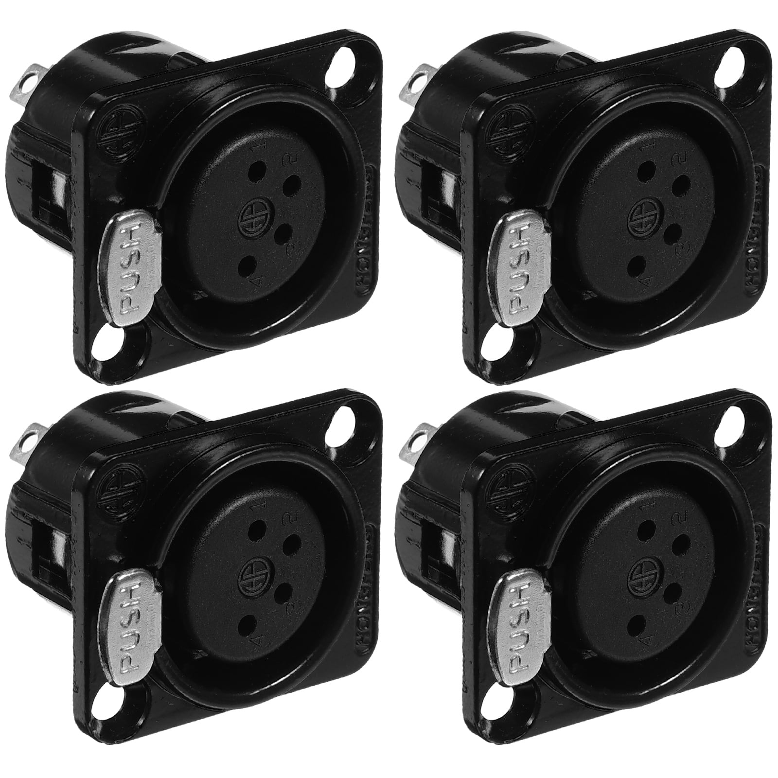 TUIBELYN 4XLR Connector Mic Panel Adapter 4-pin XLR Mount - Walmart.com