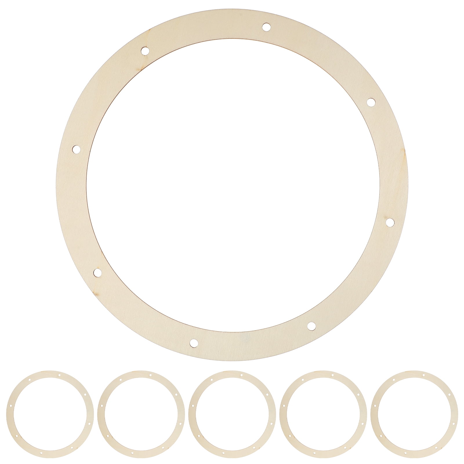 TUIBELYN 6 Pcs Wreath Forms Wood Wreath Frame Round Wreath Frame Wooden ...