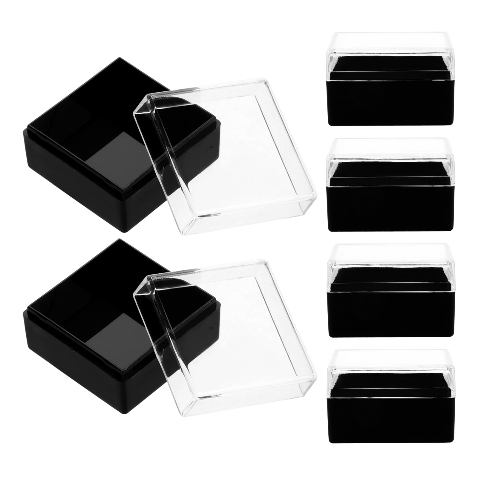 TUIBELYN 6Pcs Transparent Mineral Specimen Boxes Mineral Stones Display ...