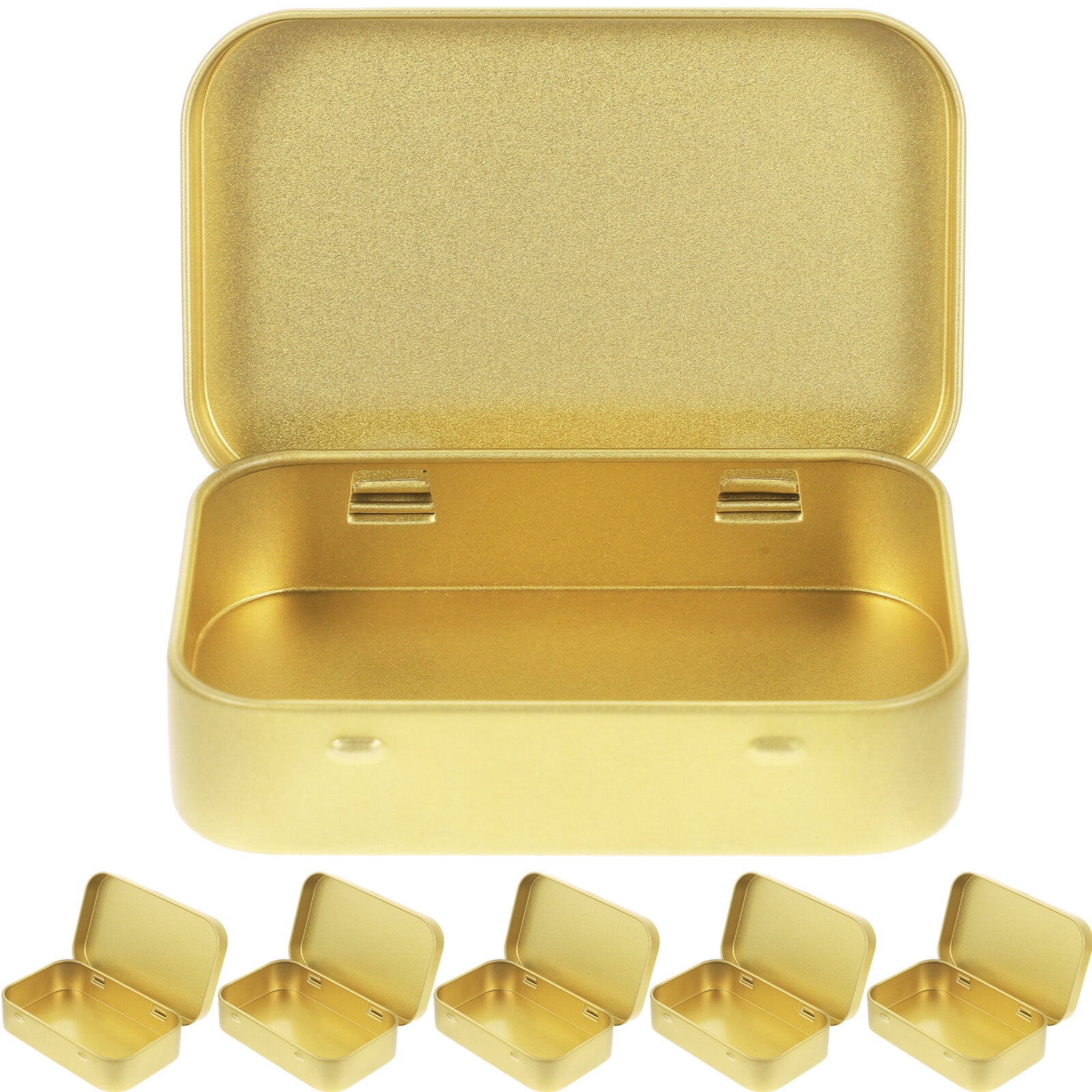 TUIBELYN 6pcs Metal Hinged Tins for Storage and Organization - Walmart.com