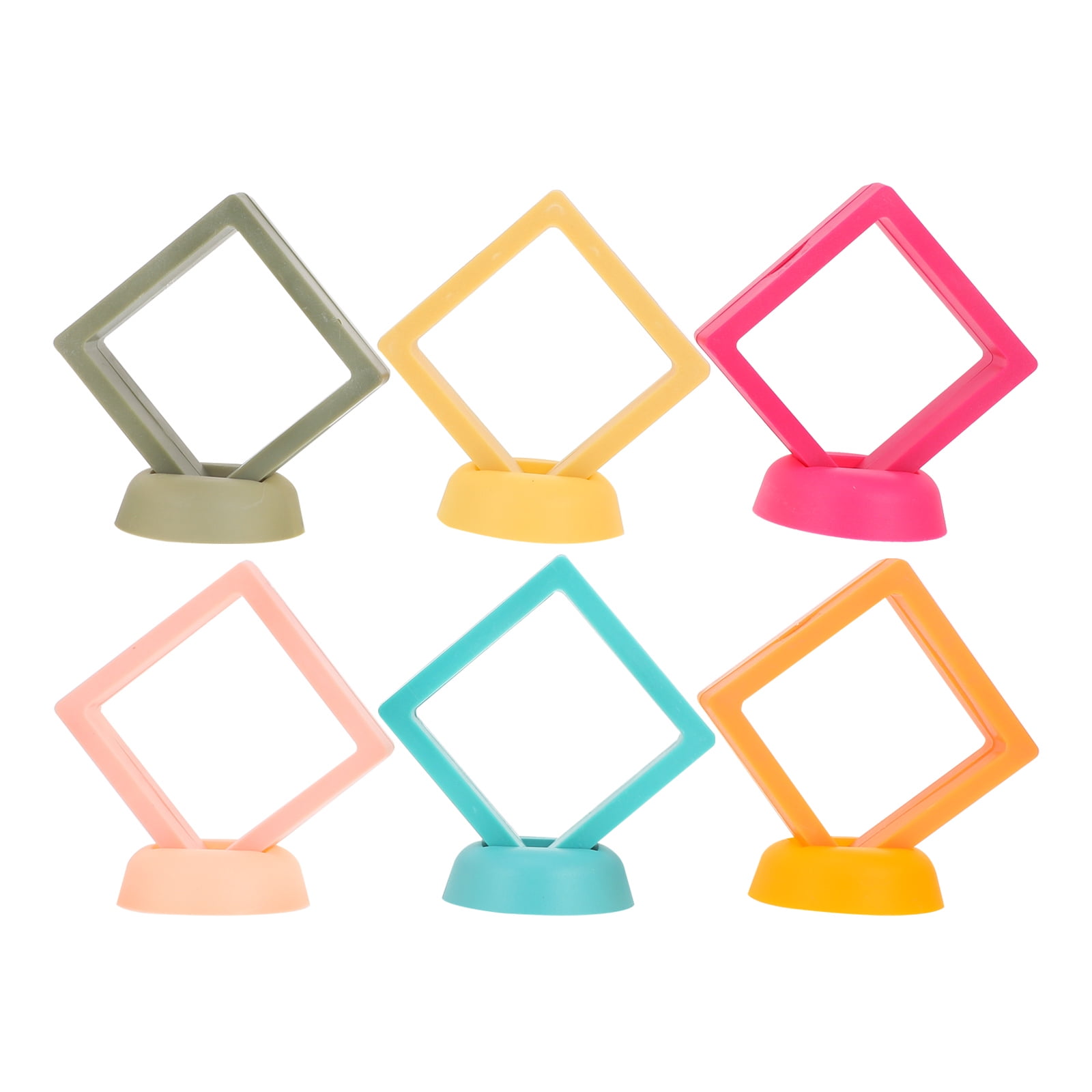 TUIBELYN 6pcs Transparent Frame Display Case Holder Floating Display ...
