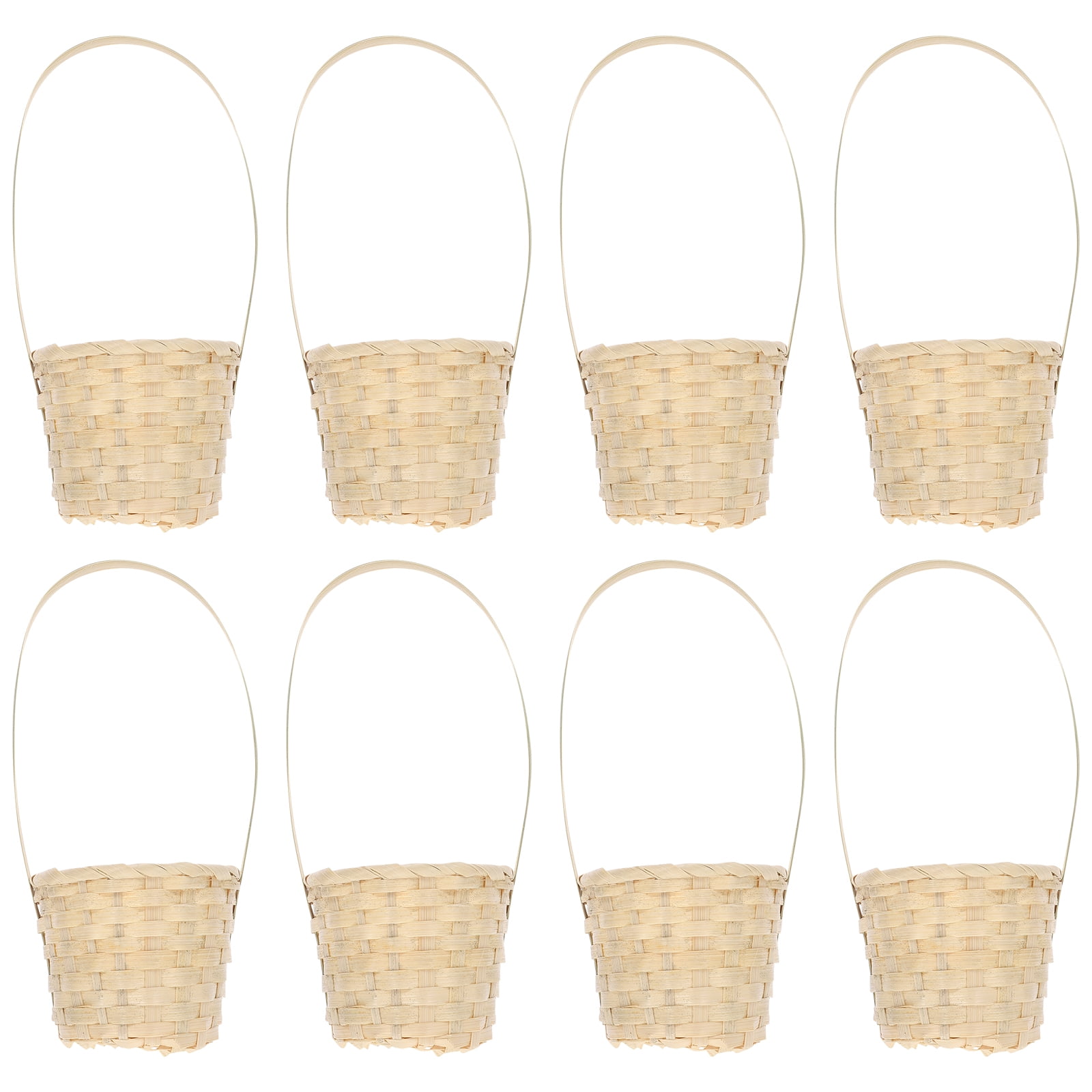 TUIBELYN 8Pcs Woven Basket Miniature Flower Basket Picnic Basket Tiny ...