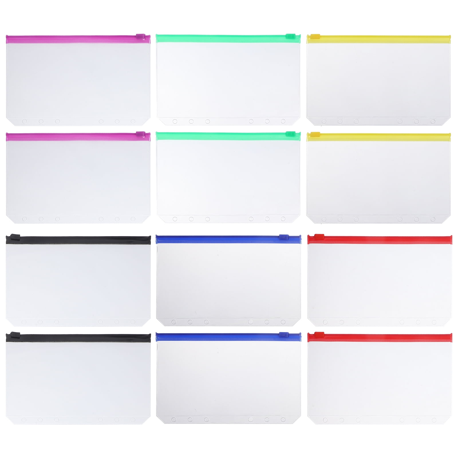 TUIBELYN A6 Colorful Zipper Binder Pouch for Loose Leaf Documents ...
