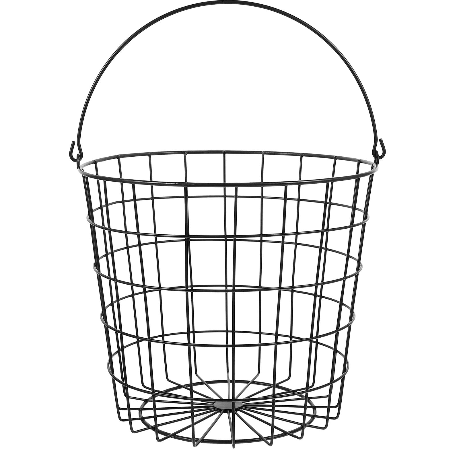 TUIBELYN Black Wire Laundry Basket w/ Handles - Metal Blanket Hamper ...