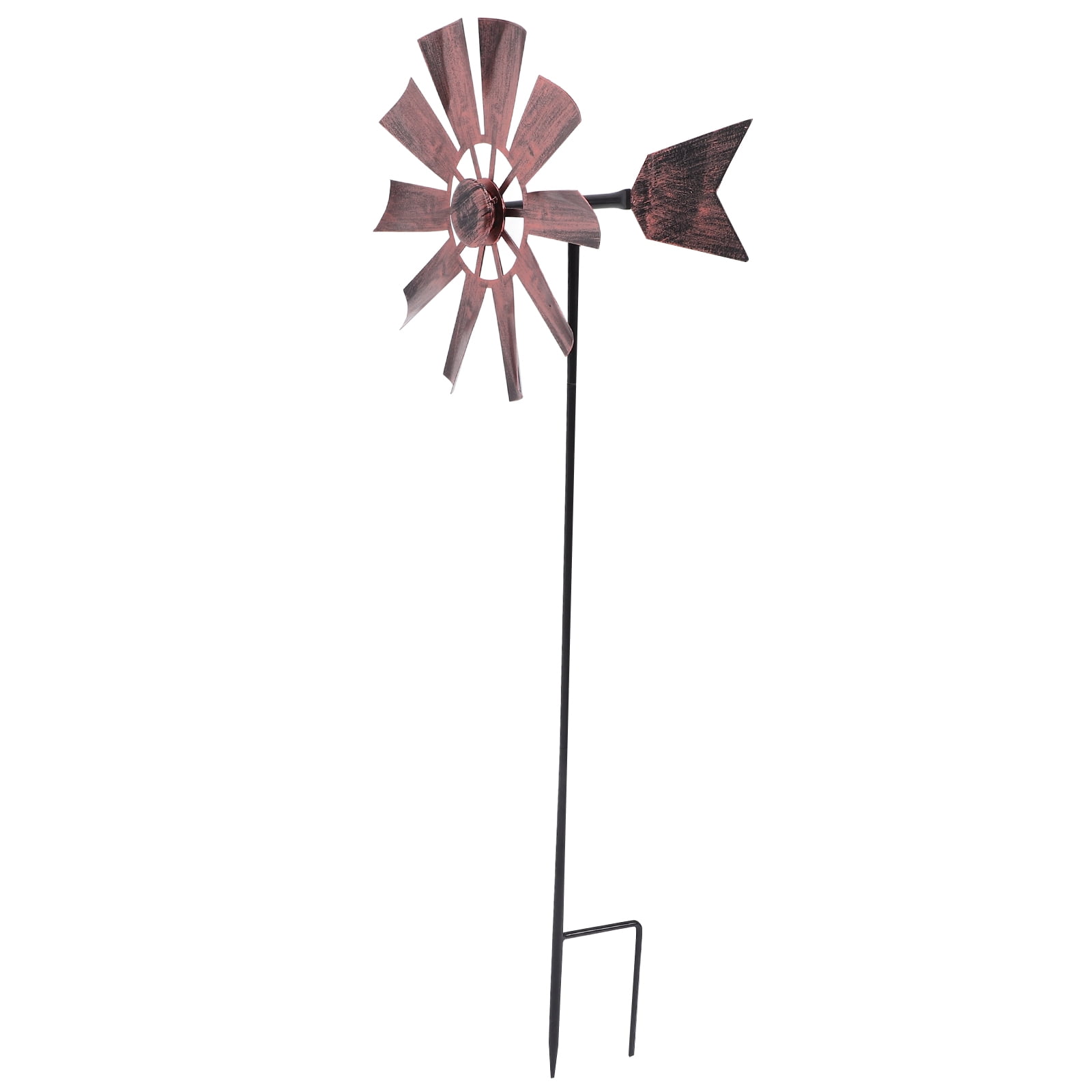 TUIBELYN Iron Art Windmill Garden Ground Inserted Pinwheel Decorative ...