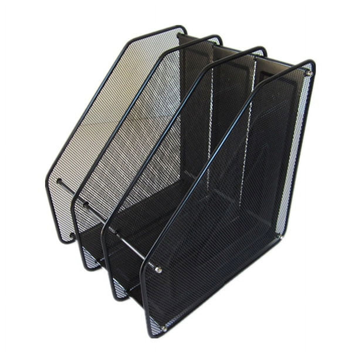 TUIBELYN Mesh Metal 3 Compartment Freestanding Desktop Documents ...