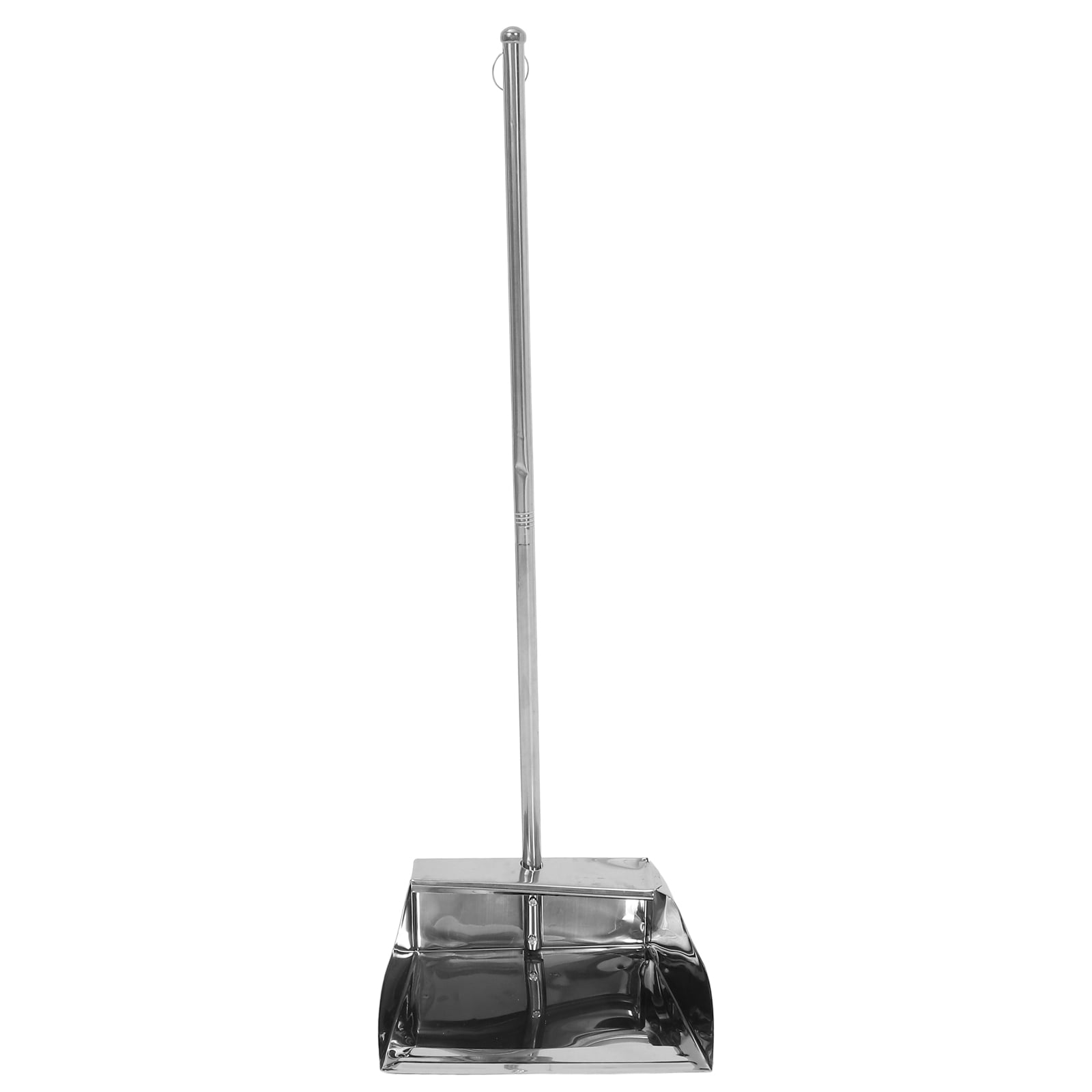 TUIBELYN Stainless Steel Dustpan Long Handled Pan Metal Upright Dustpan Heavy Duty Stand ...