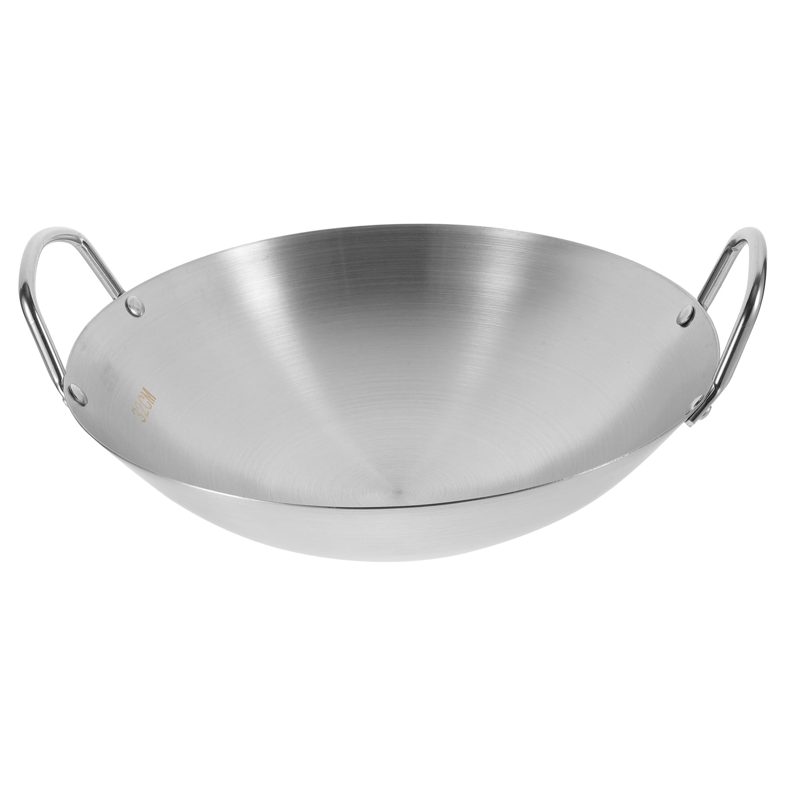 TUIBELYN Stainless Steel Wok Pan Chinese Stir Fry Pan Asian Kitchen Wok ...
