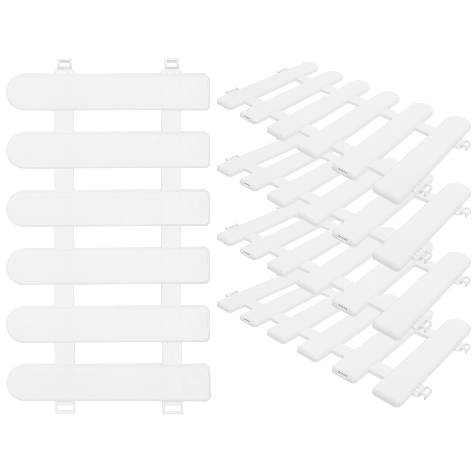 TUIBELYN White Plastic Garden Fence Edgings (5pcs) - 30cm Landscape ...