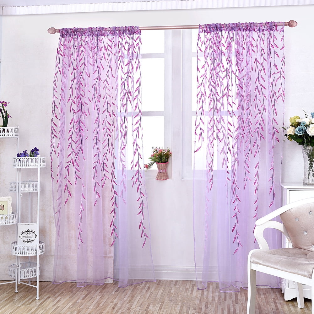 TUITOONM 2025 New Voile Room Window Curtain Sheer Voile Panel Drapes ...