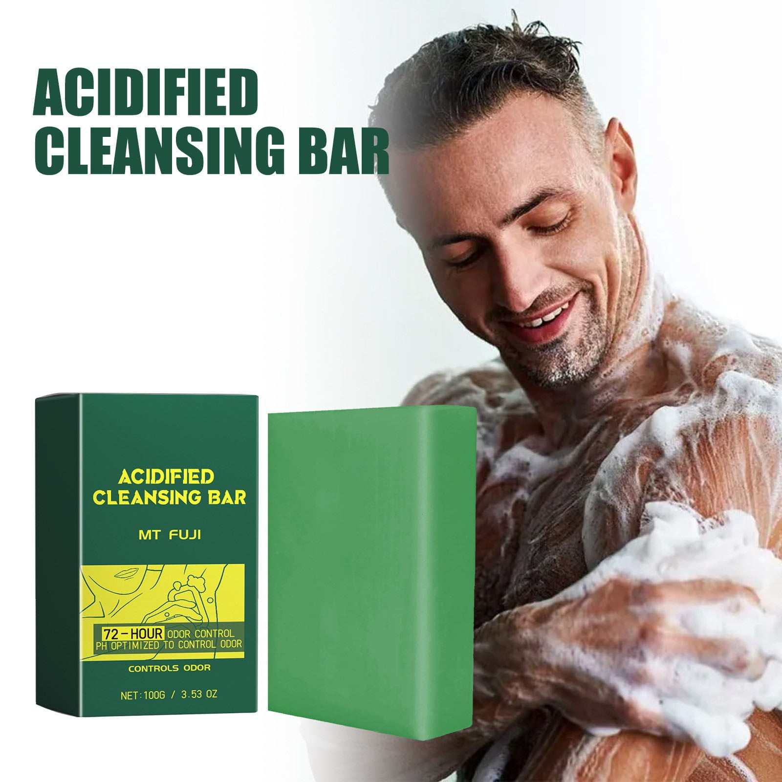 TUITOONM Acidified Cleansing Bar with Long-Lasting 72-Hour Odor ...