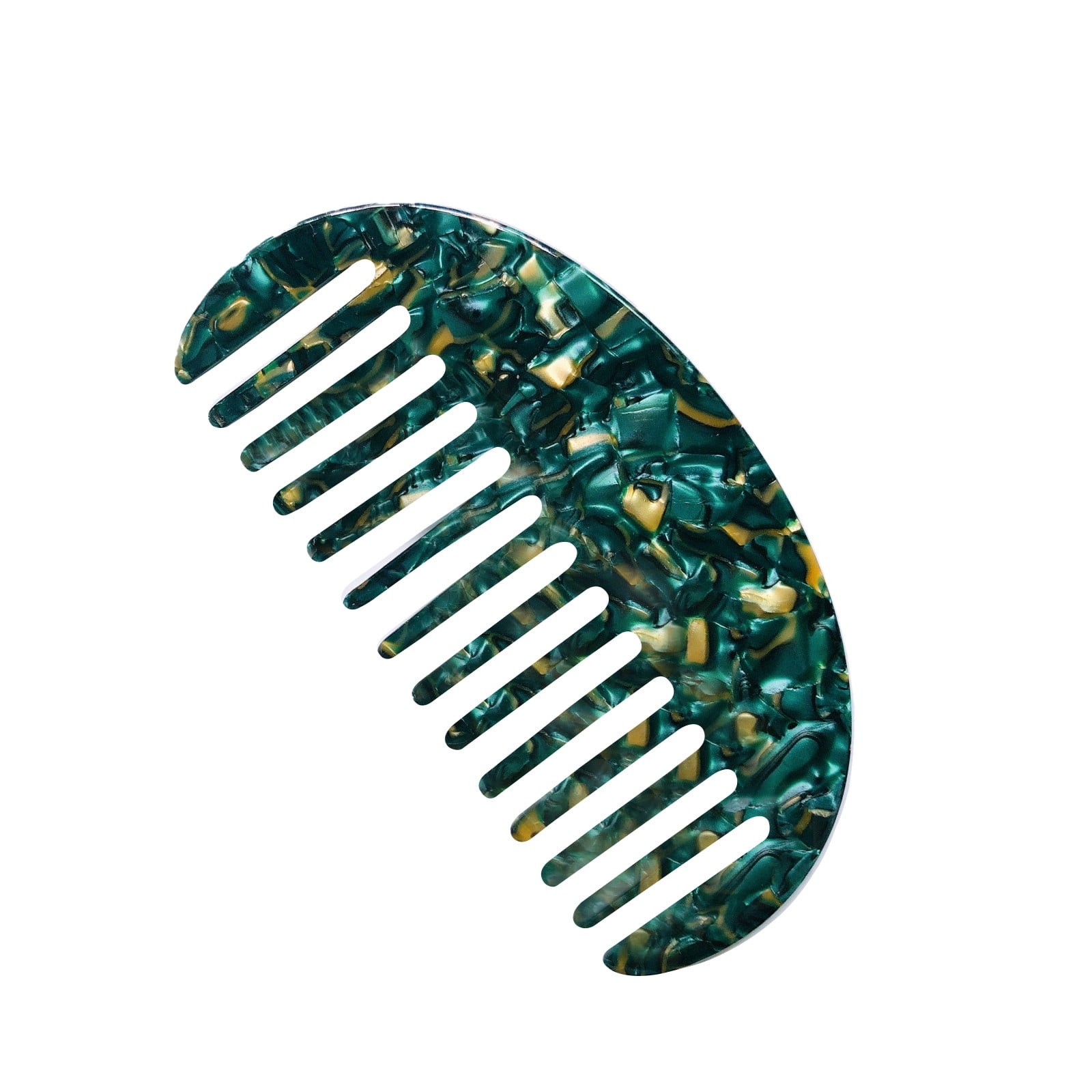 TUITOONM French Wide Tooth Pocket Hair Comb Marble Leopard Print ...