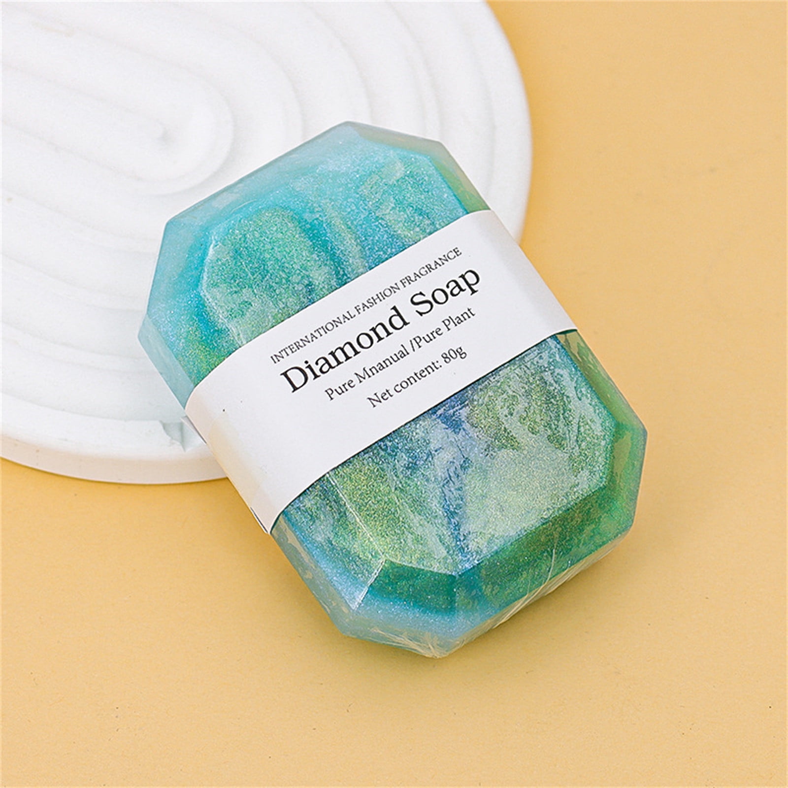 TUITOONM Gemstones Perfume Handmade Soap Luxury Diamond Shaped Bath ...