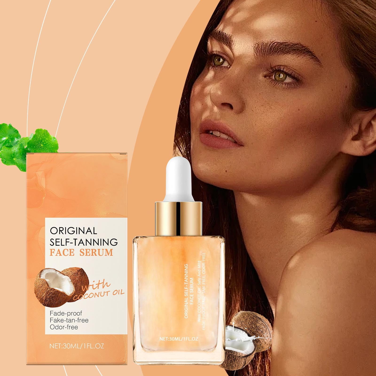 TUITOONM Gradual Self Tanning Face Serum 30ml Sunshine-Free Tan ...