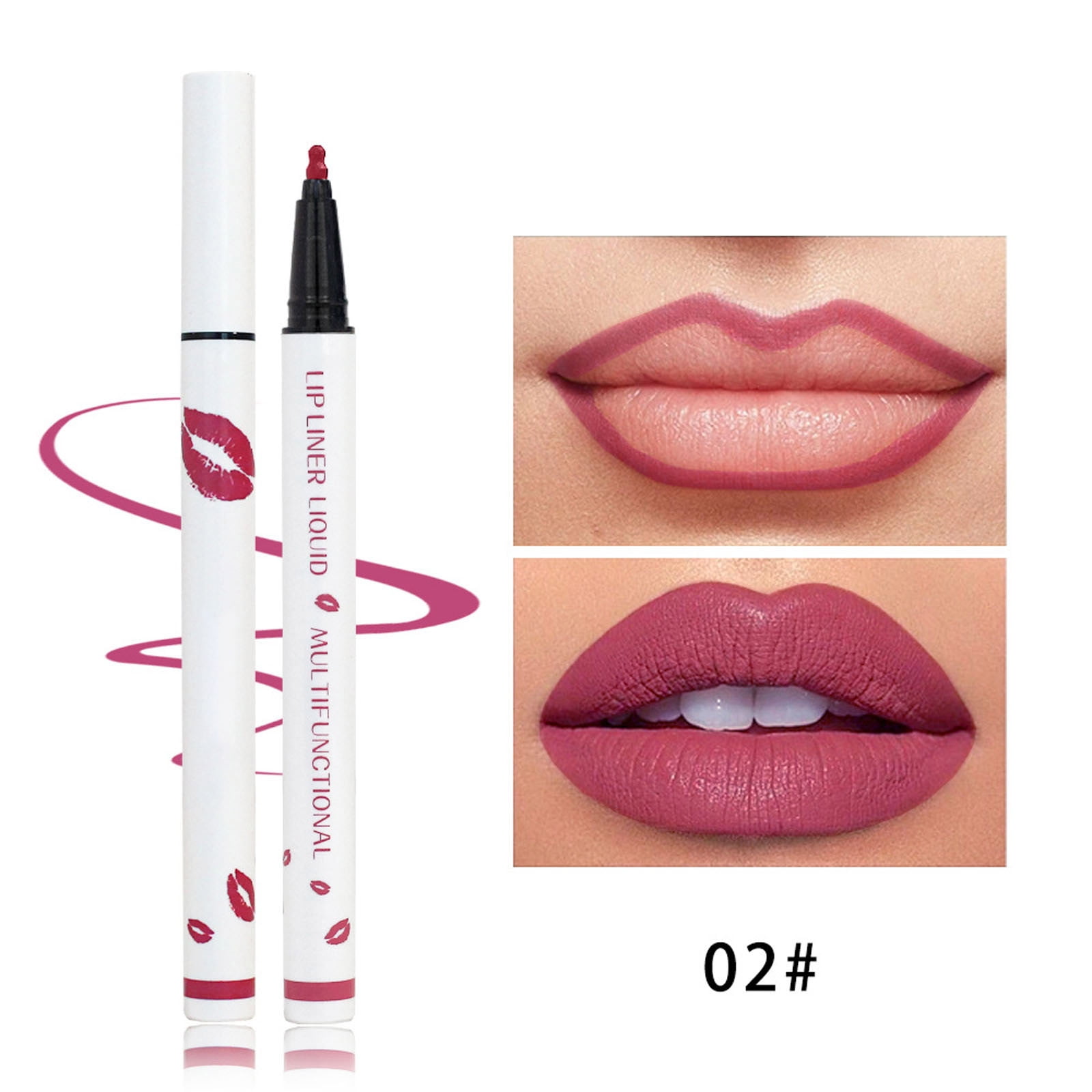 TUITOONM Matte Liquid Lip Liner Pen 0.6ml 2-in-1 Precision Pencil ...