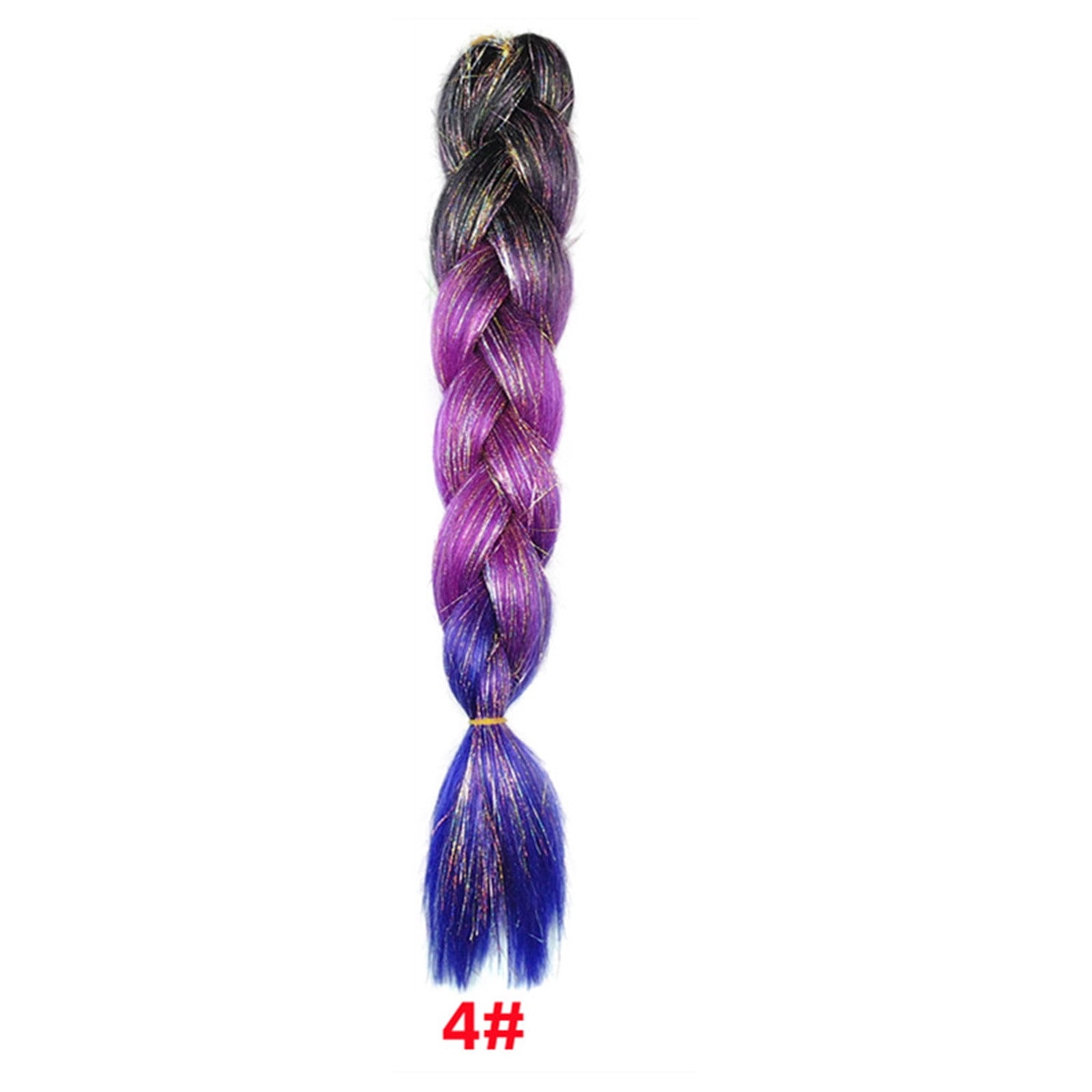TUITOONM Sparkle Hair Braids Handwoven PET Silk Thread Extensions ...